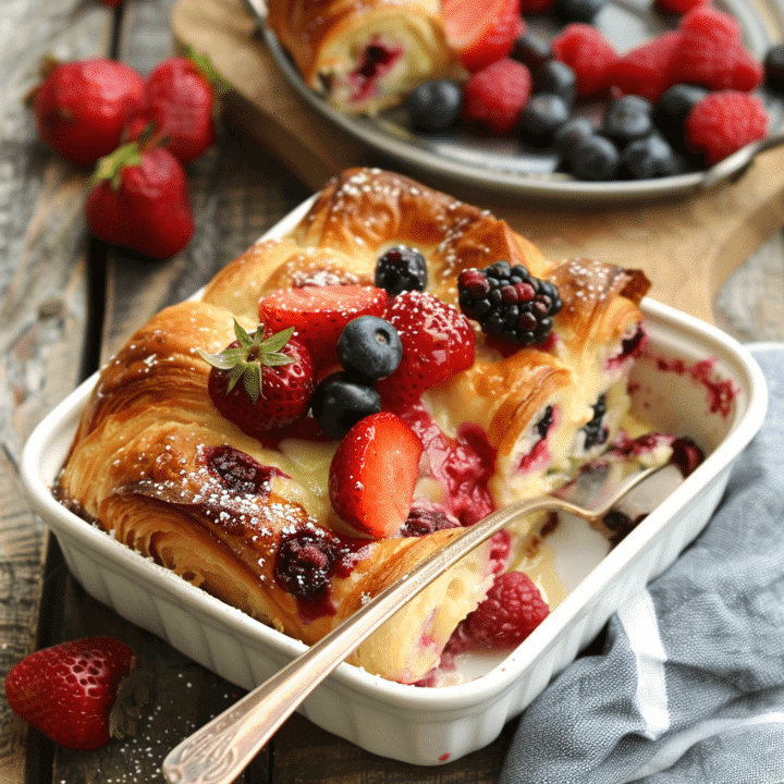 Berry Croissant Bake Recipe - avarecipes.com