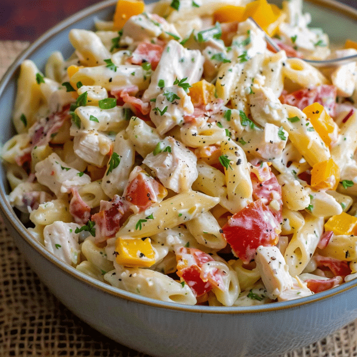 Chicken Ranch Pasta Salad Recipe - avarecipes.com