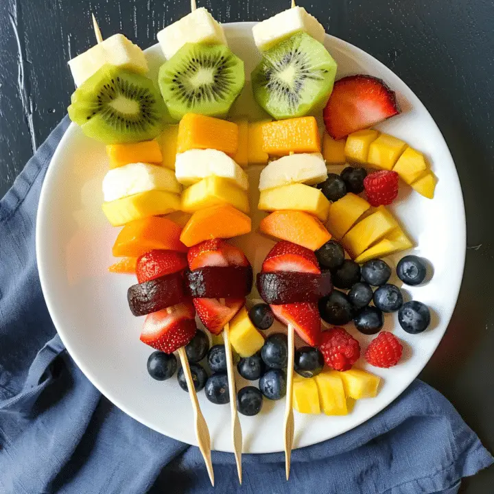 Rainbow Fruit Kabobs Recipe - avarecipes.com