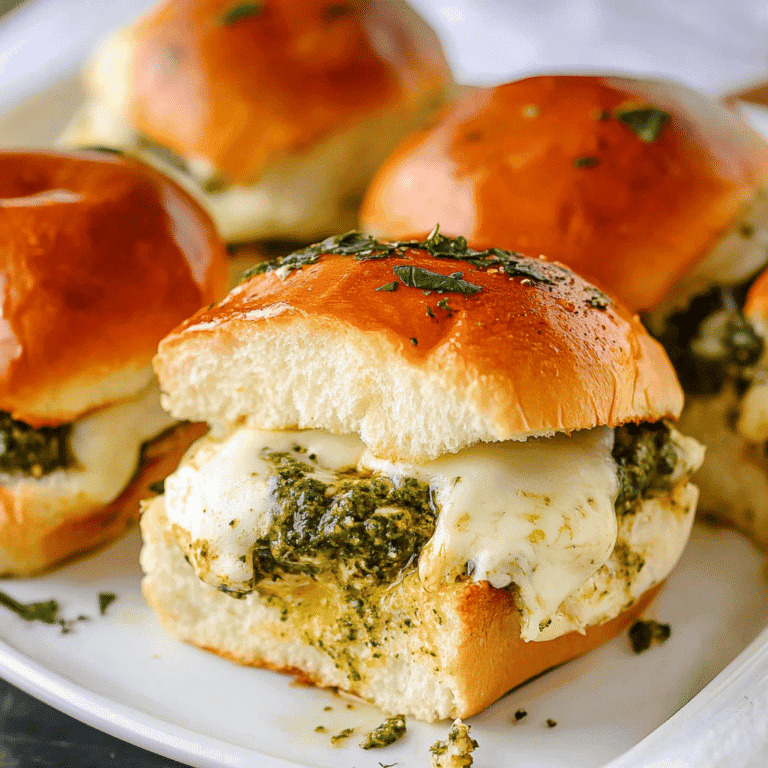 Pesto Mozzarella Chicken Sliders Recipe - avarecipes.com