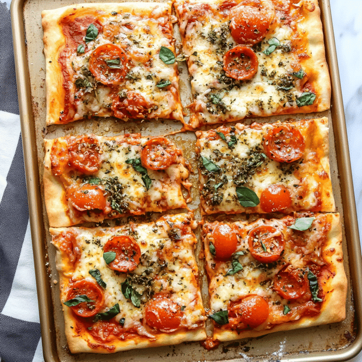 Sheet Pan Pizza Recipe - avarecipes.com