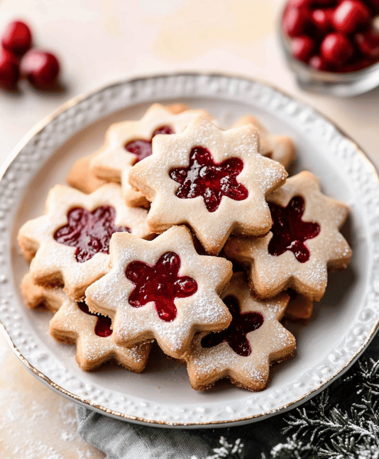 Cherry Almond Linzer Cookies Recipe - avarecipes.com