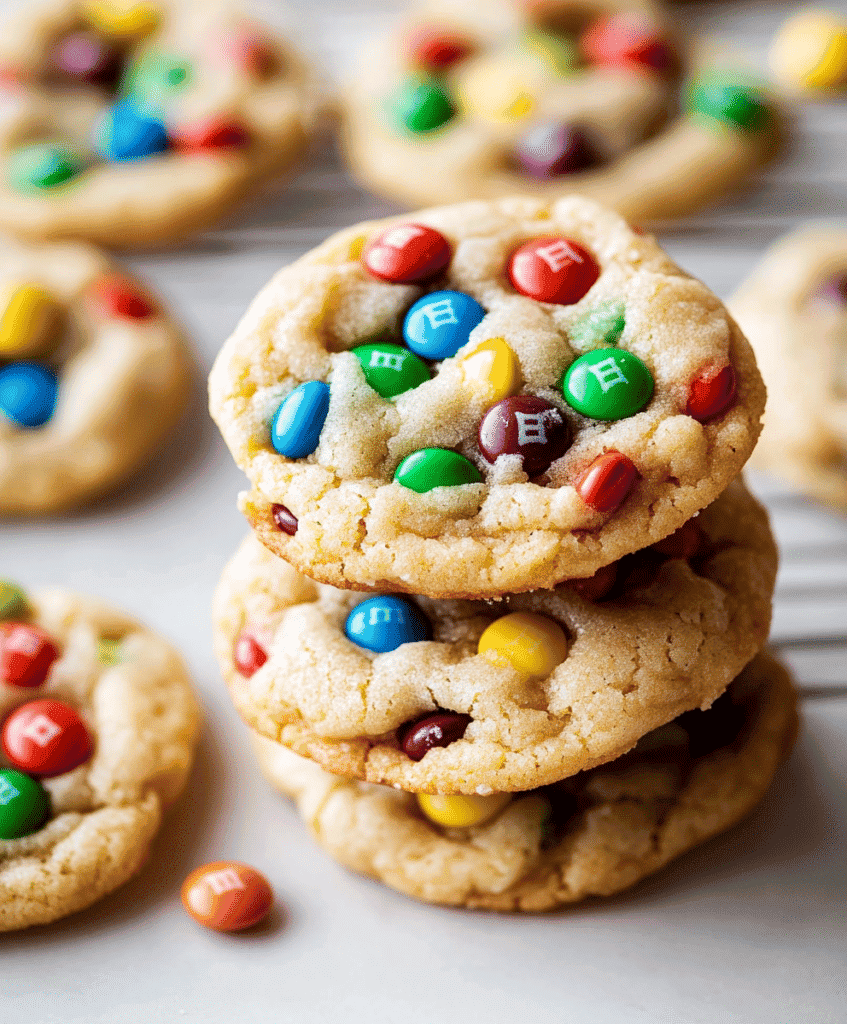 Rainbow M&M Cookies Recipe - avarecipes.com
