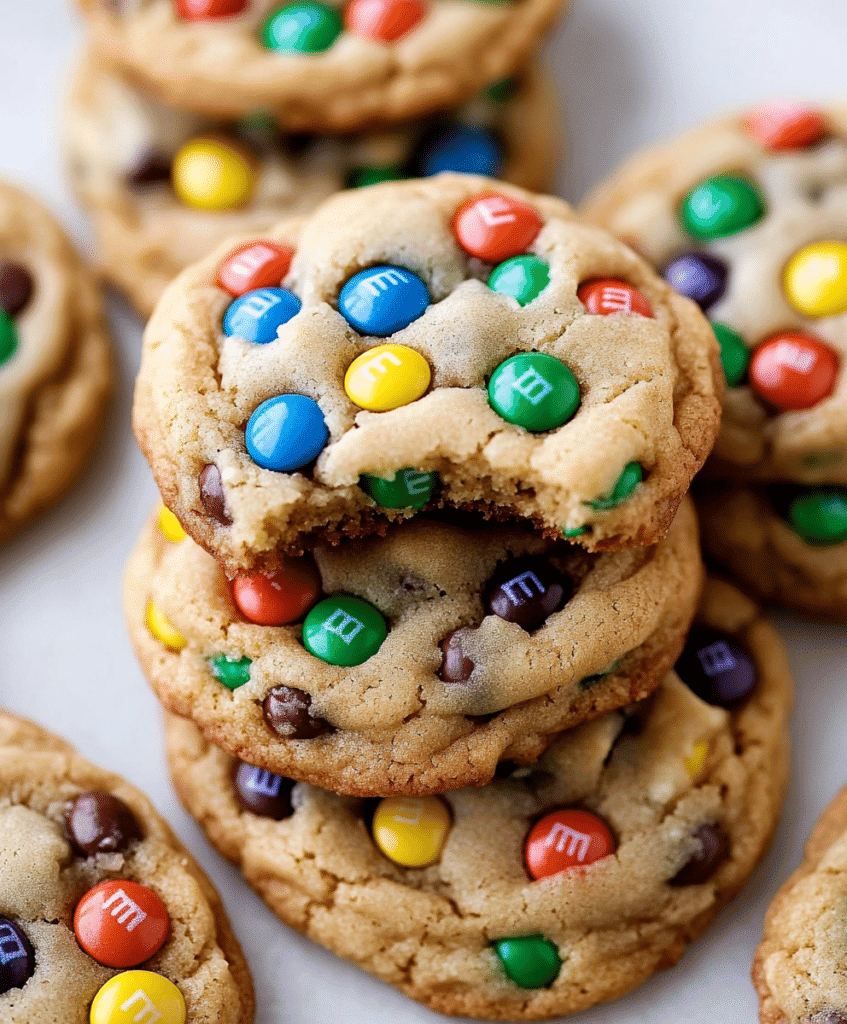 Rainbow M&M Cookies Recipe - avarecipes.com