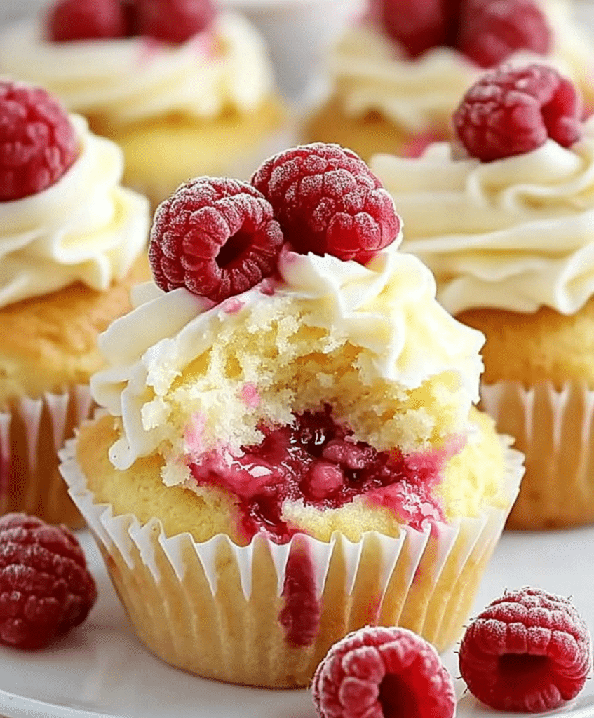 Raspberry Lemon Heaven Cupcakes Recipe - avarecipes.com