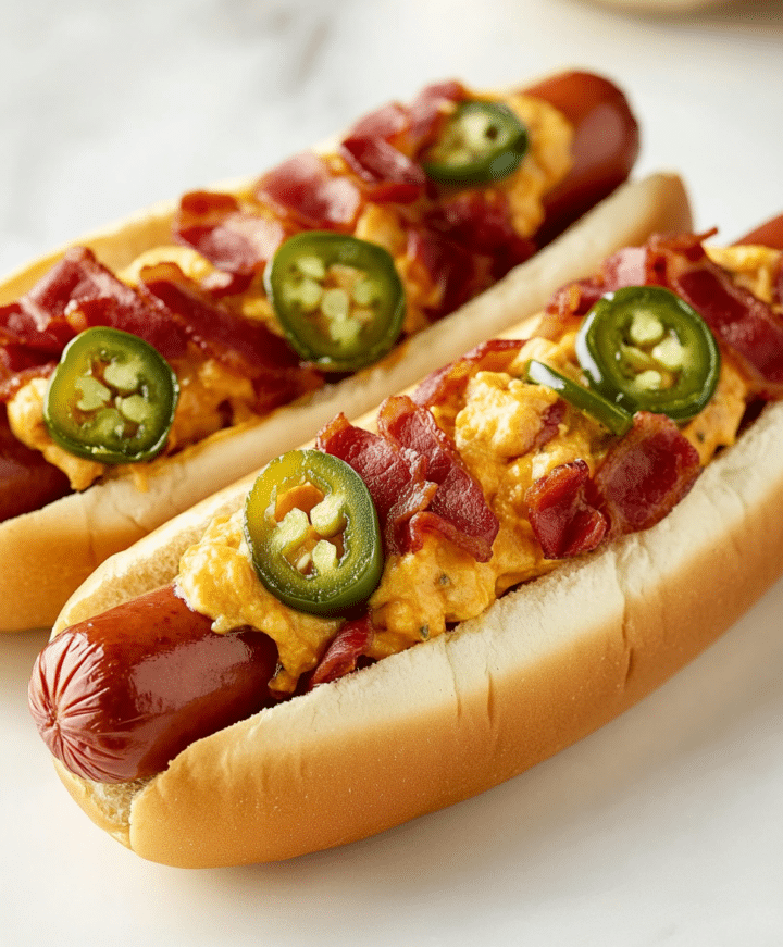 Bacon Jalapeño Popper Hot Dogs Recipe - avarecipes.com