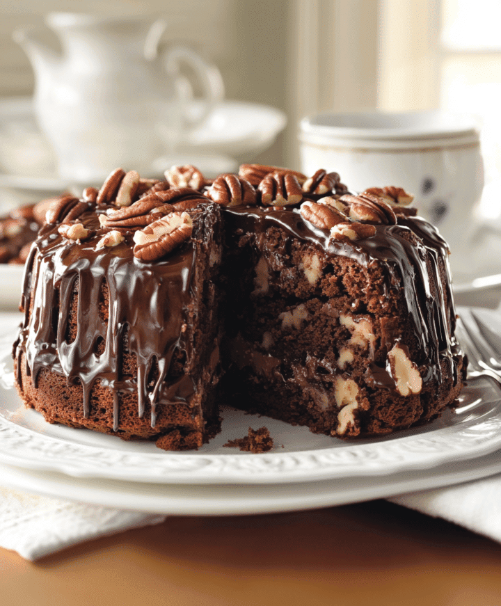 Chocolate Pecan Dream Cake Recipe - avarecipes.com