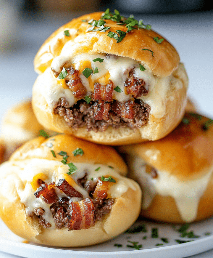 Garlic Parmesan Bacon Cheeseburger Bombs Recipe - avarecipes.com