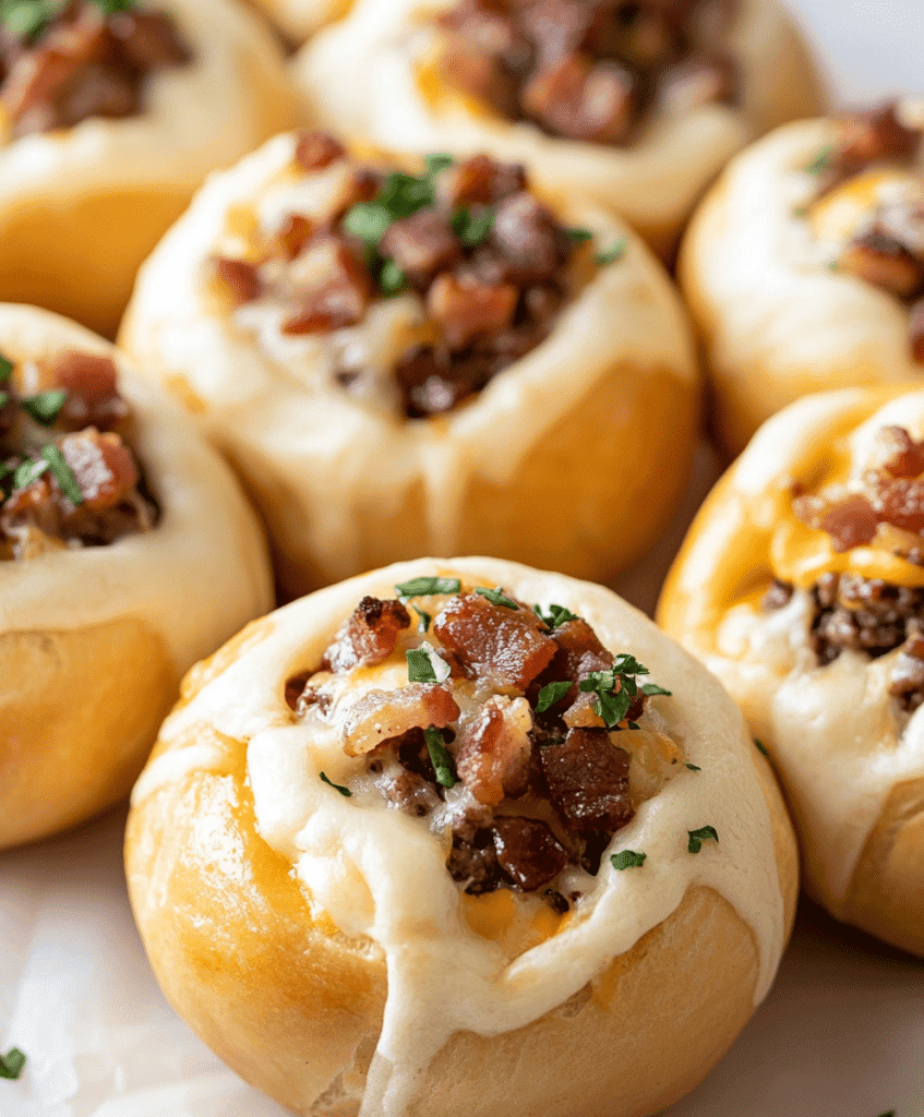 Garlic Parmesan Bacon Cheeseburger Bombs Recipe - avarecipes.com