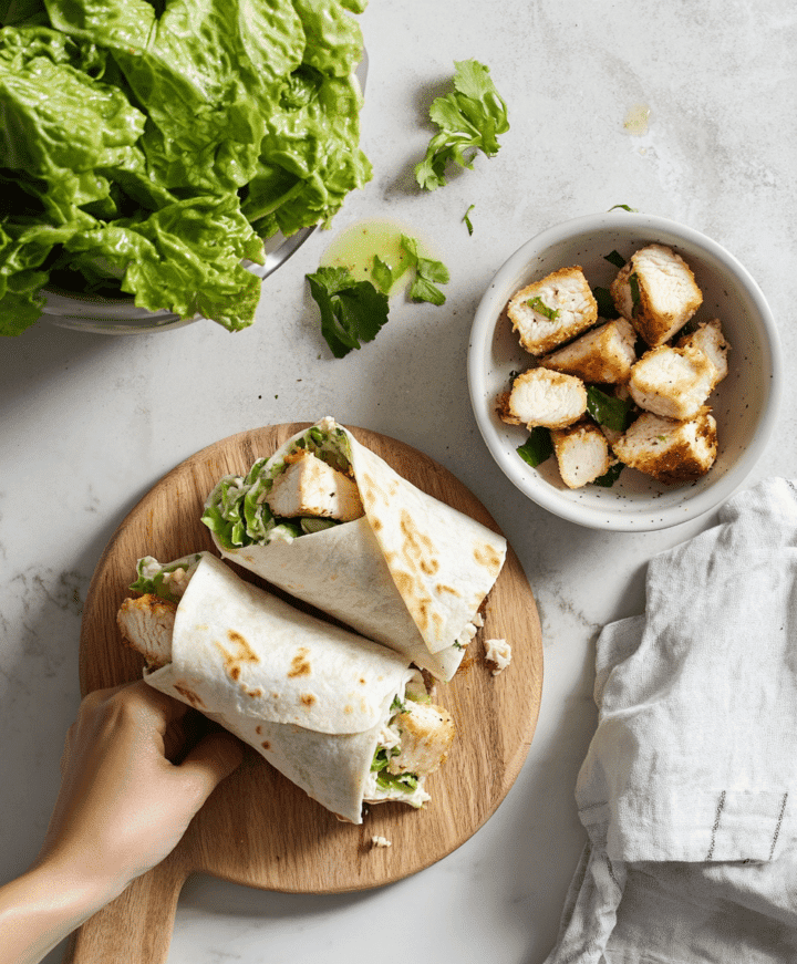 Chicken Caesar Wrap Recipe - avarecipes.com