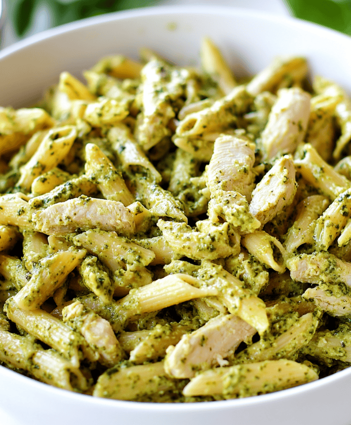 Creamy Chicken Pesto Pasta Recipe - avarecipes.com