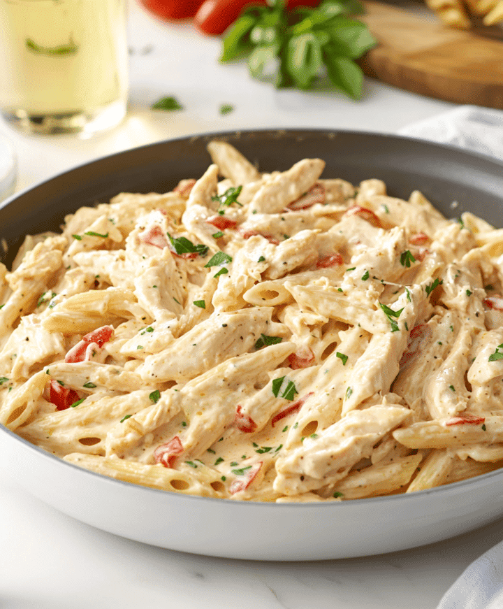 Creamy White Cheddar Chicken Pasta Recipe - avarecipes.com