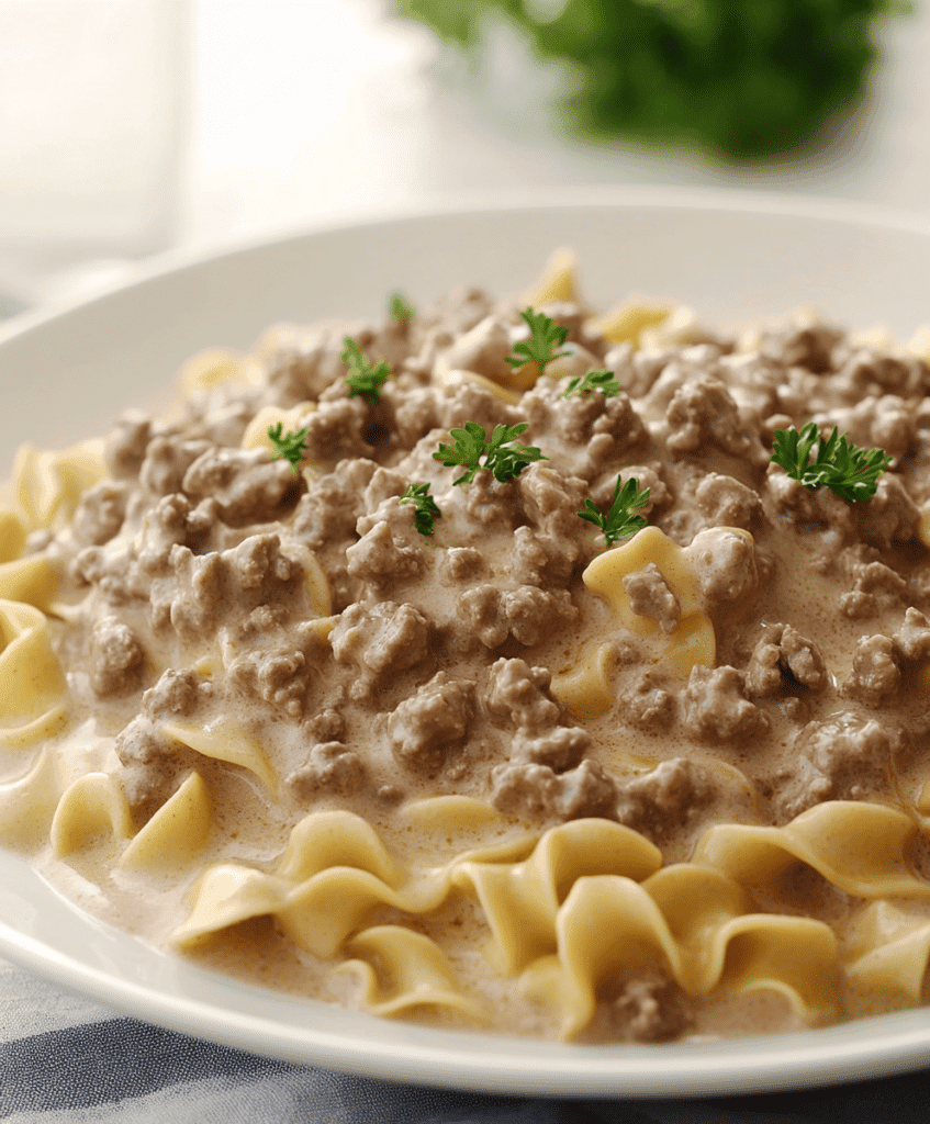 Easy Ground Beef Stroganoff Recipe - avarecipes.com
