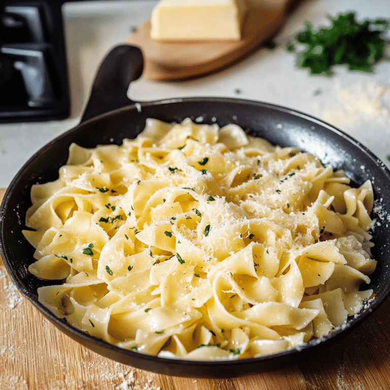 Quick And Easy Garlic Butter Noodles Recipe - avarecipes.com