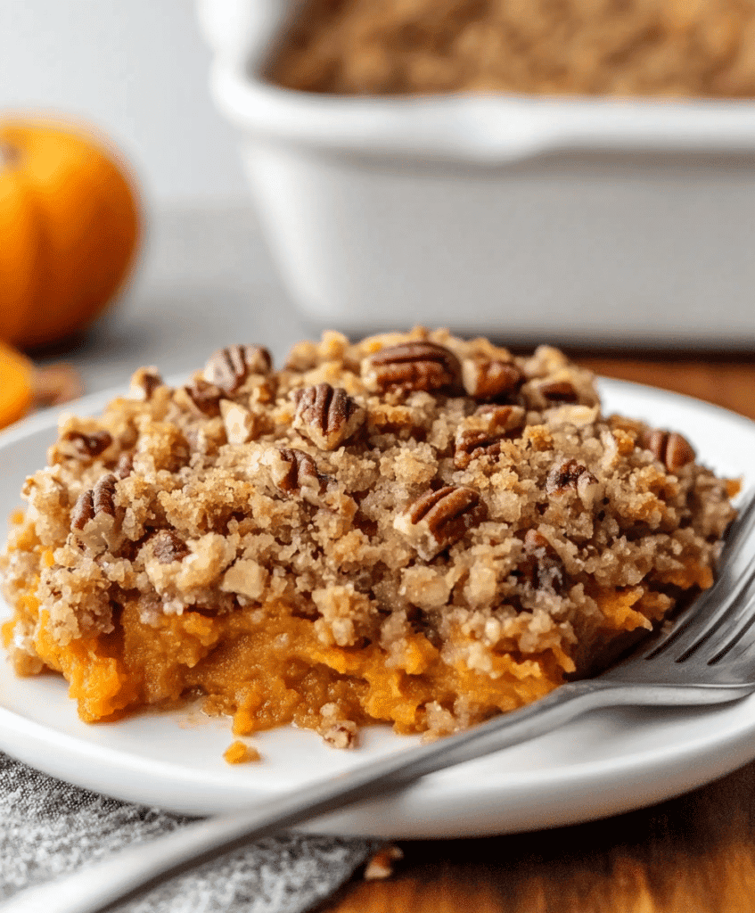 The Best Sweet Potato Casserole With Butter Pecan Crumble Topping ...