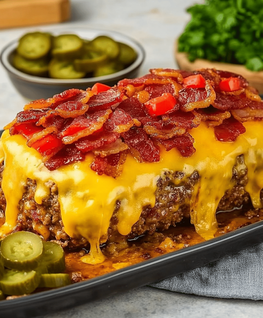 Bacon Cheeseburger Meatloaf Recipe - avarecipes.com