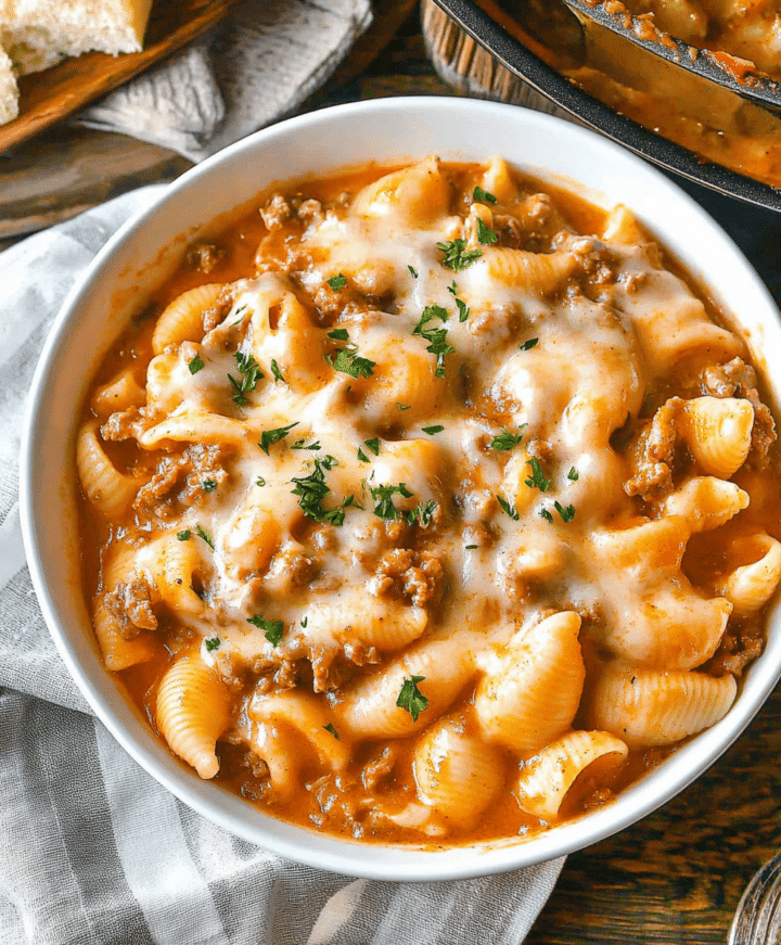 Creamy Beef And Shells Recipe - avarecipes.com