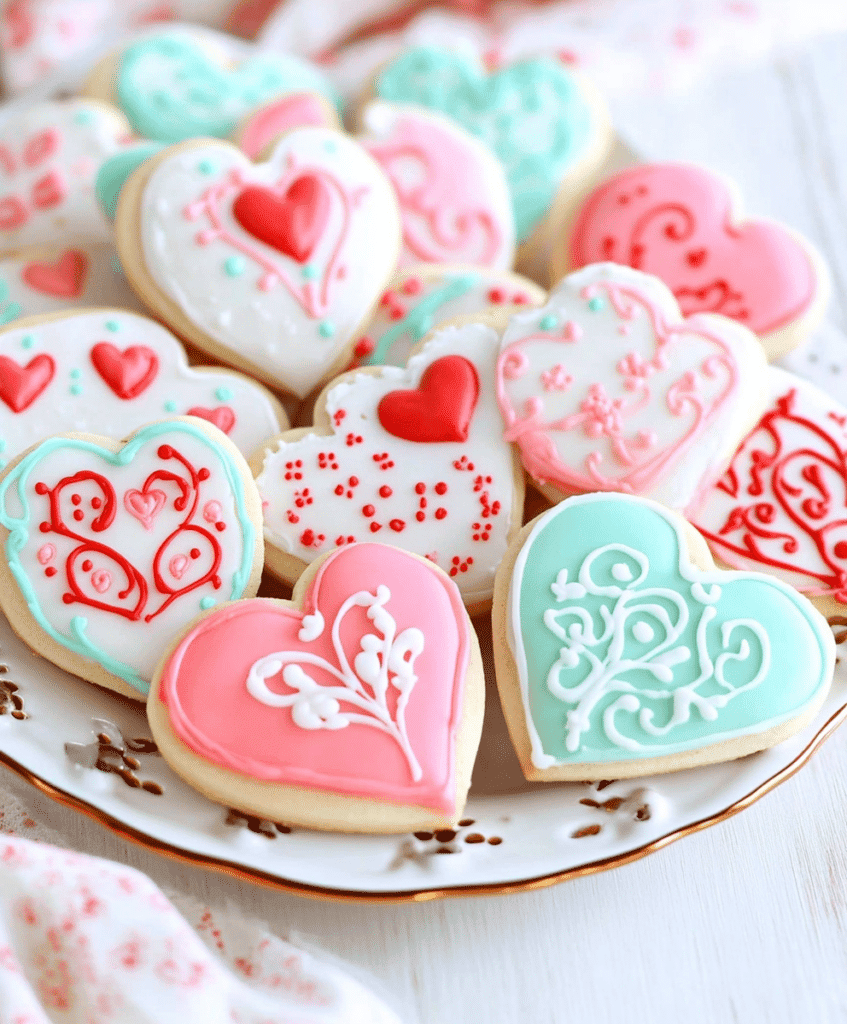How To Decorate Simple Valentine’s Day Cookies With Royal Icing Recipe ...