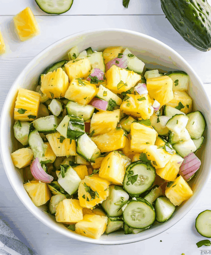 Pineapple Cucumber Salad Recipe - avarecipes.com