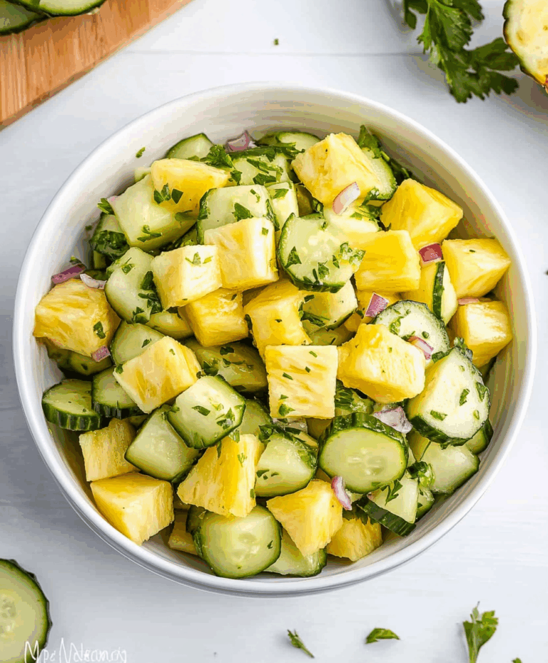 Pineapple Cucumber Salad Recipe - avarecipes.com