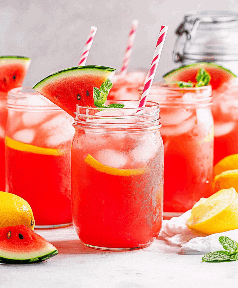 Summer Watermelon Lemonade Drink Recipe - avarecipes.com